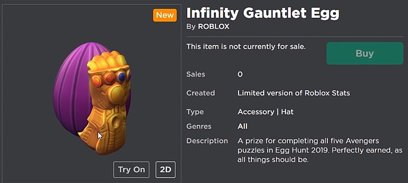 how to get infinity gauntlet in roblox