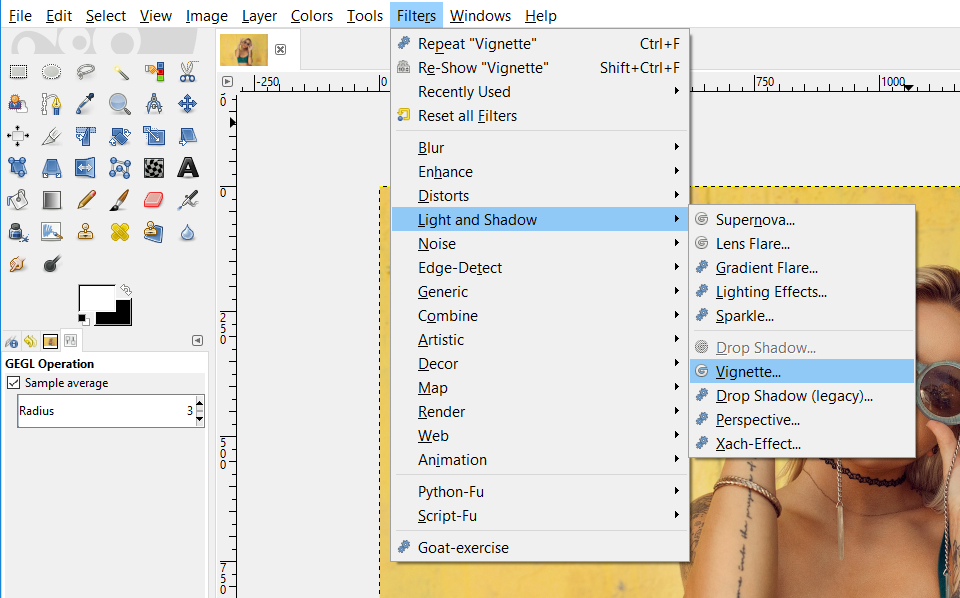 How To Add A Vignette In Gimp