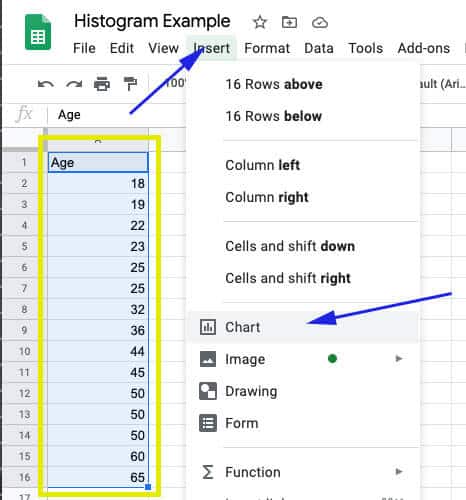 How To Create A Histogram In Google Sheets