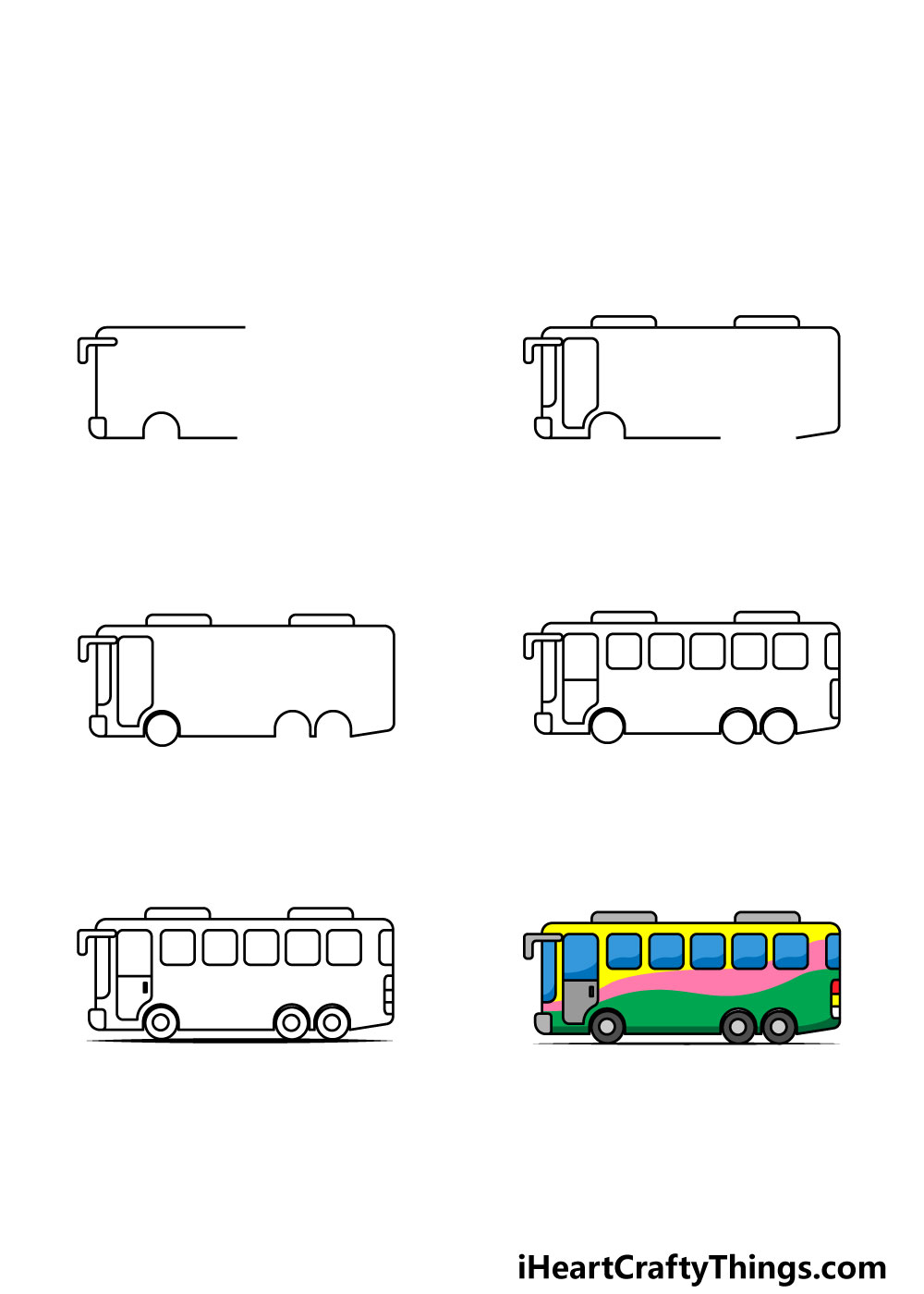 How To Draw A Bus
