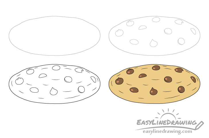How To Draw A Cookie Step By Step