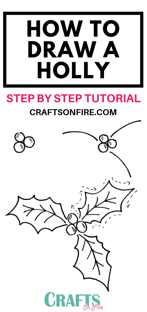 How To Draw A Holly Leaf