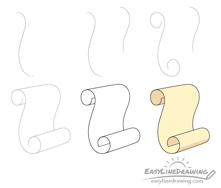 How To Draw A Scroll