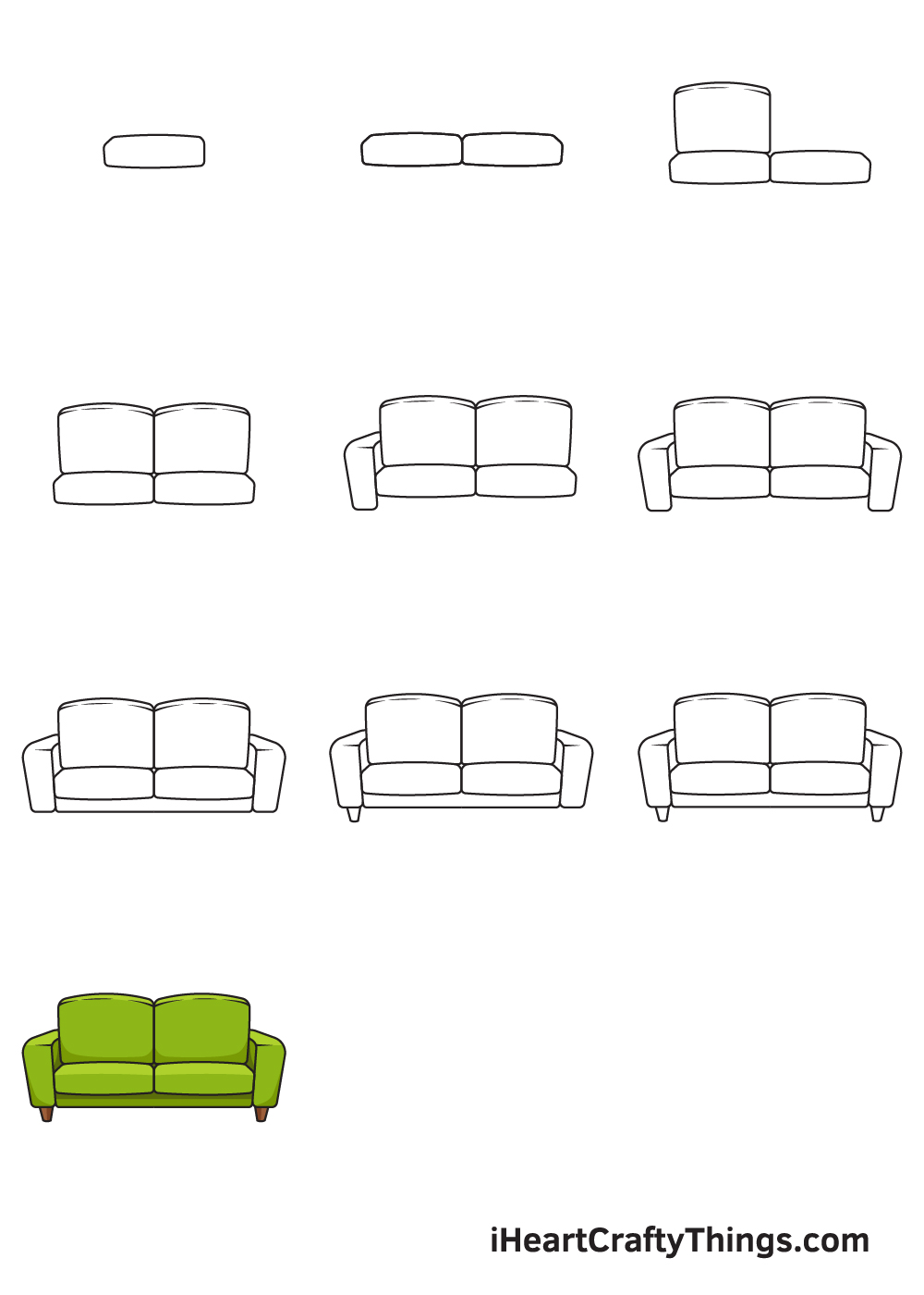 How To Draw The Back Of A Couch